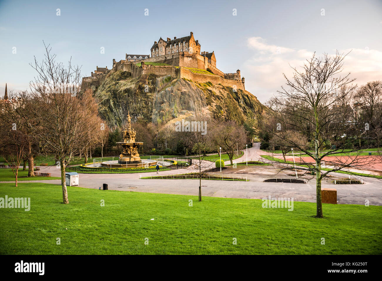 Edinburgh Castle, UNESCO World Heritage Site, seen from Princes Street ...