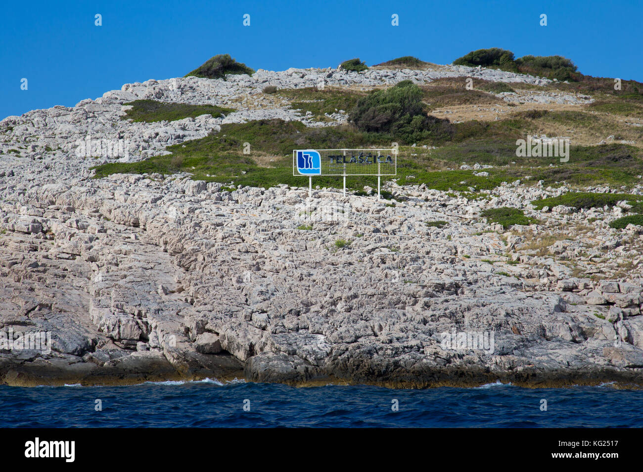 Logo of Kornati National Park at once of its islands, Adriatic, Croatia ...