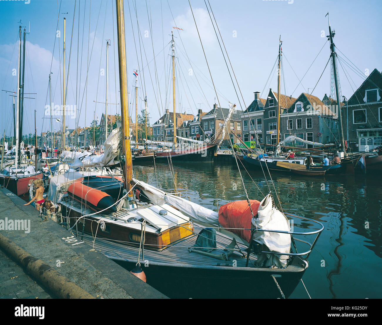 Harbour Harlingen, Friesland, Netherlands *** Local Caption *** City ...
