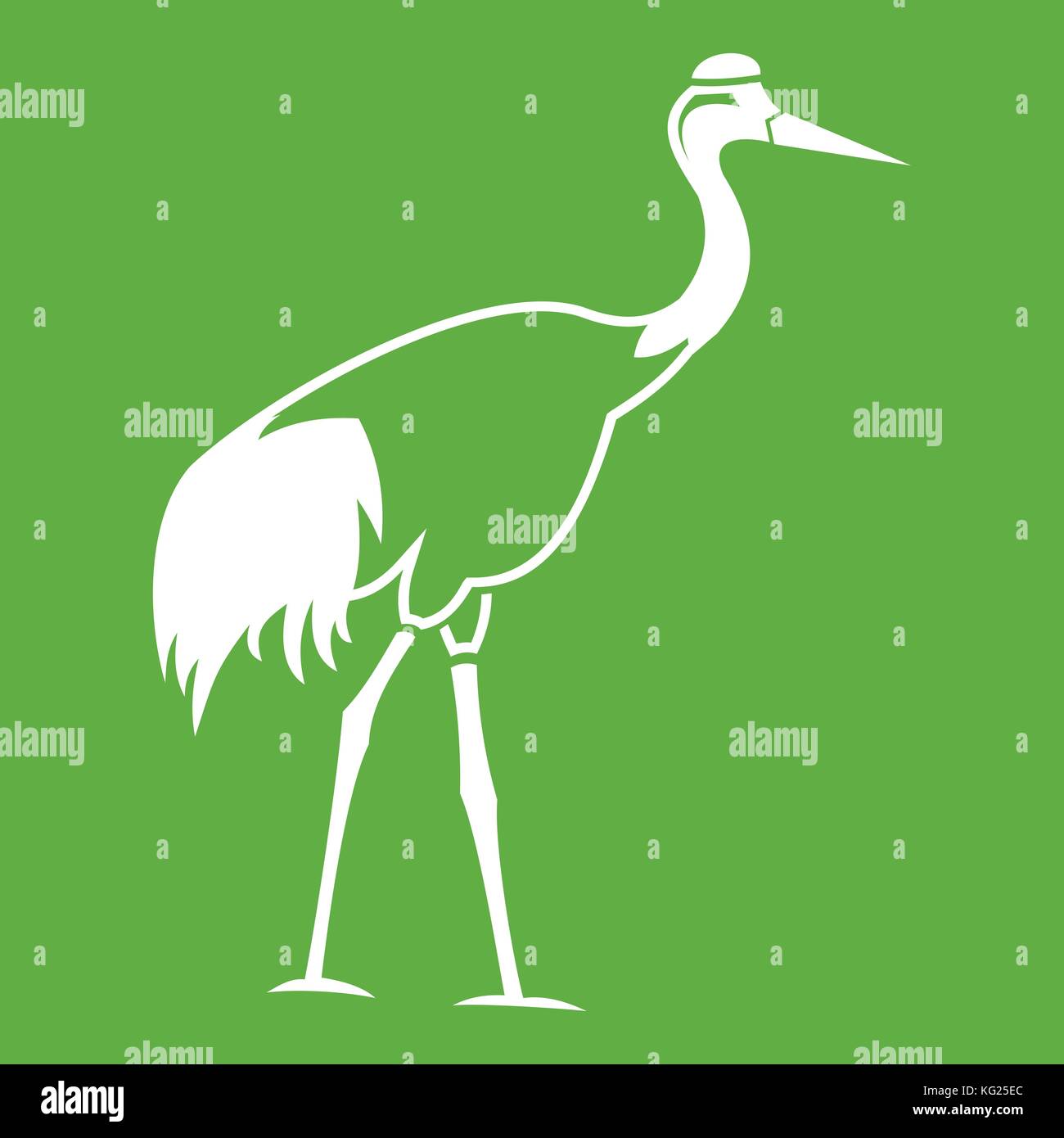 Stork icon green Stock Vector Image & Art - Alamy
