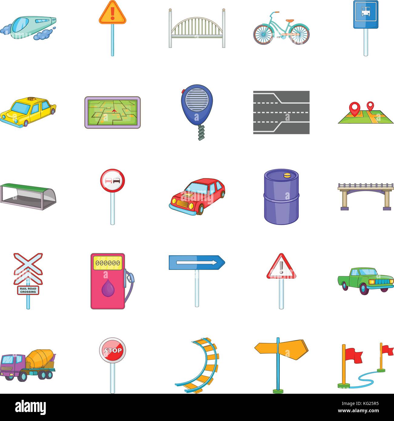 Direction icons set, cartoon style Stock Vector Image & Art - Alamy