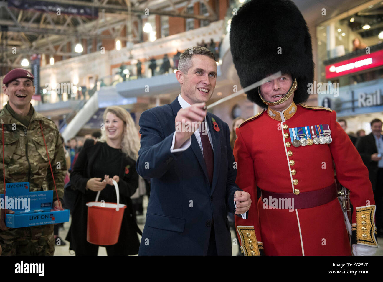 New Secretary of State for Defence Gavin Williamson conducts the Band ...