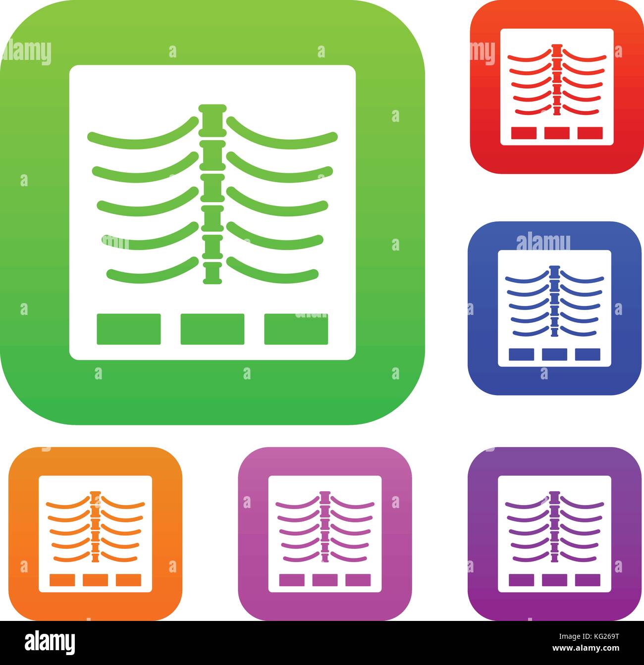 X ray photo set color collection Stock Vector Image & Art - Alamy