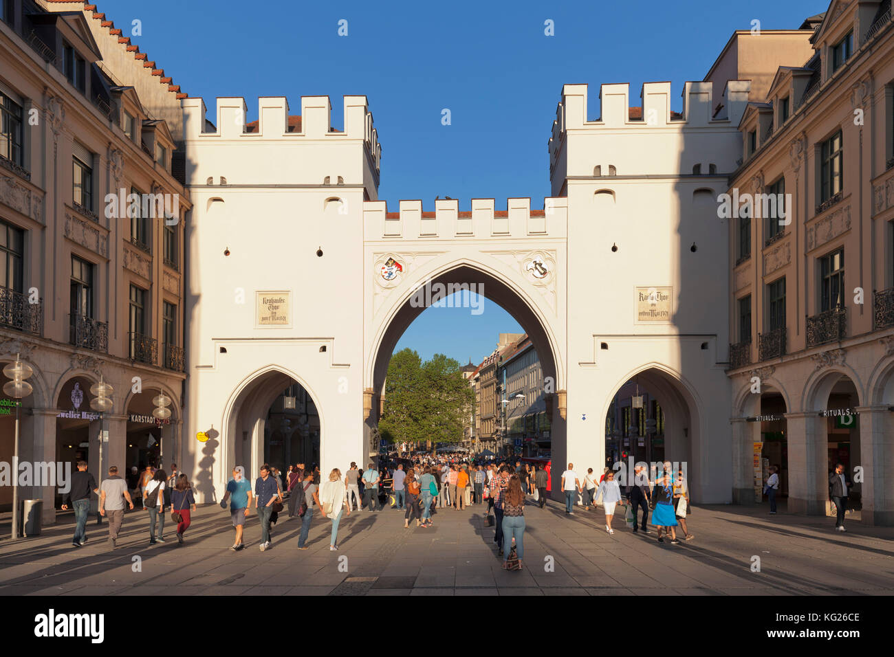 Karlstor Gate, Karlsplatz Square, Stachus, Munich, Bavaria, Germany ...