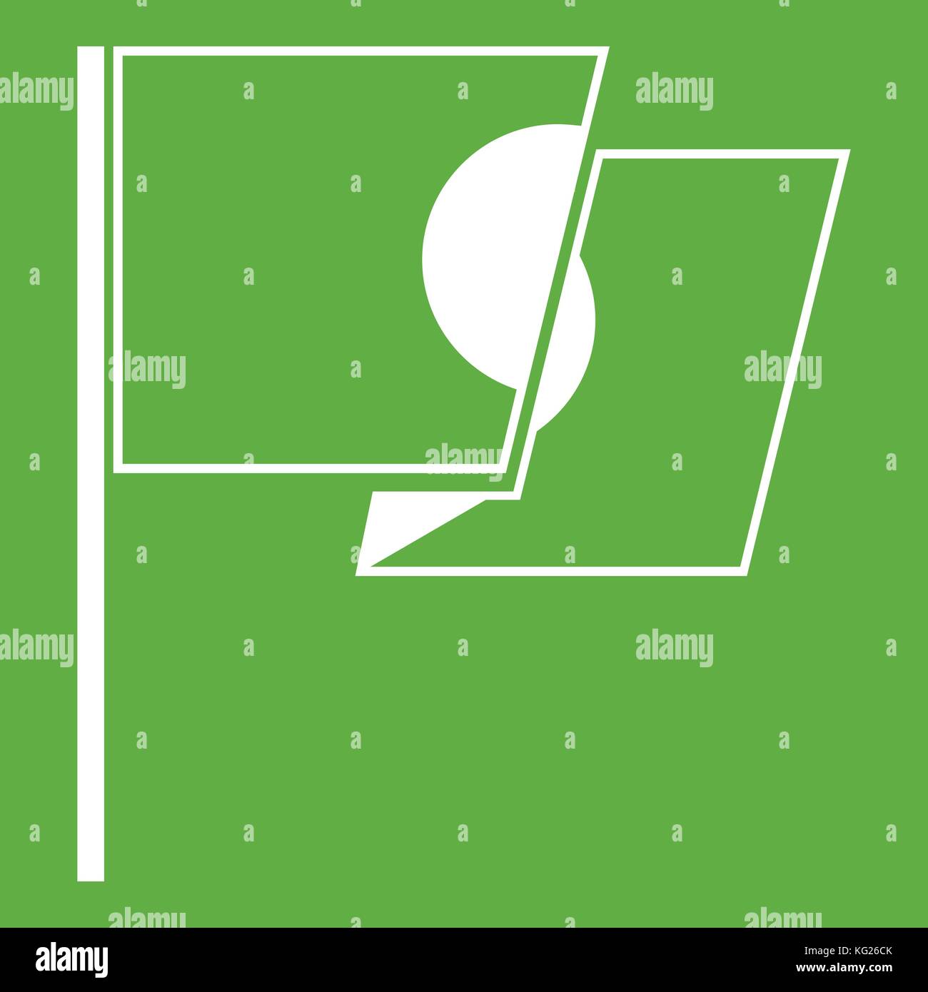 Flag of Japan icon green Stock Vector Image & Art - Alamy