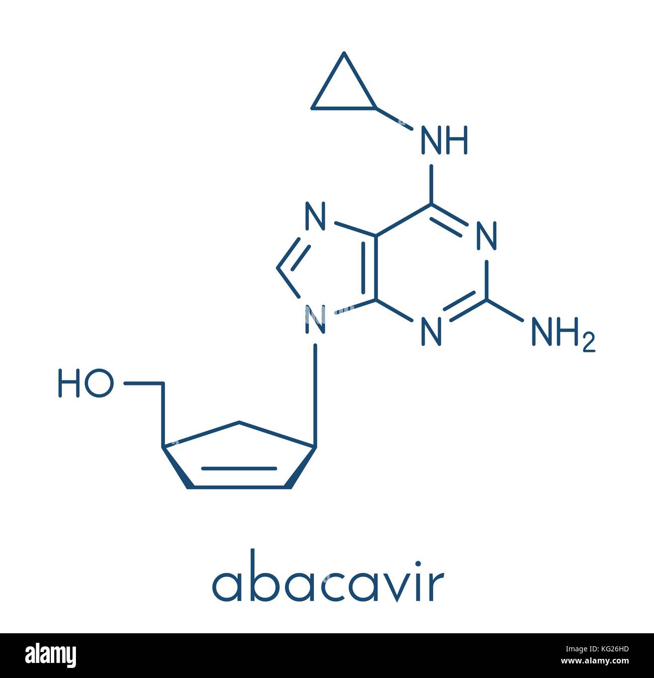 Abacavir (ABC) reverse transcriptase inhibitor drug. Used in treatment ...