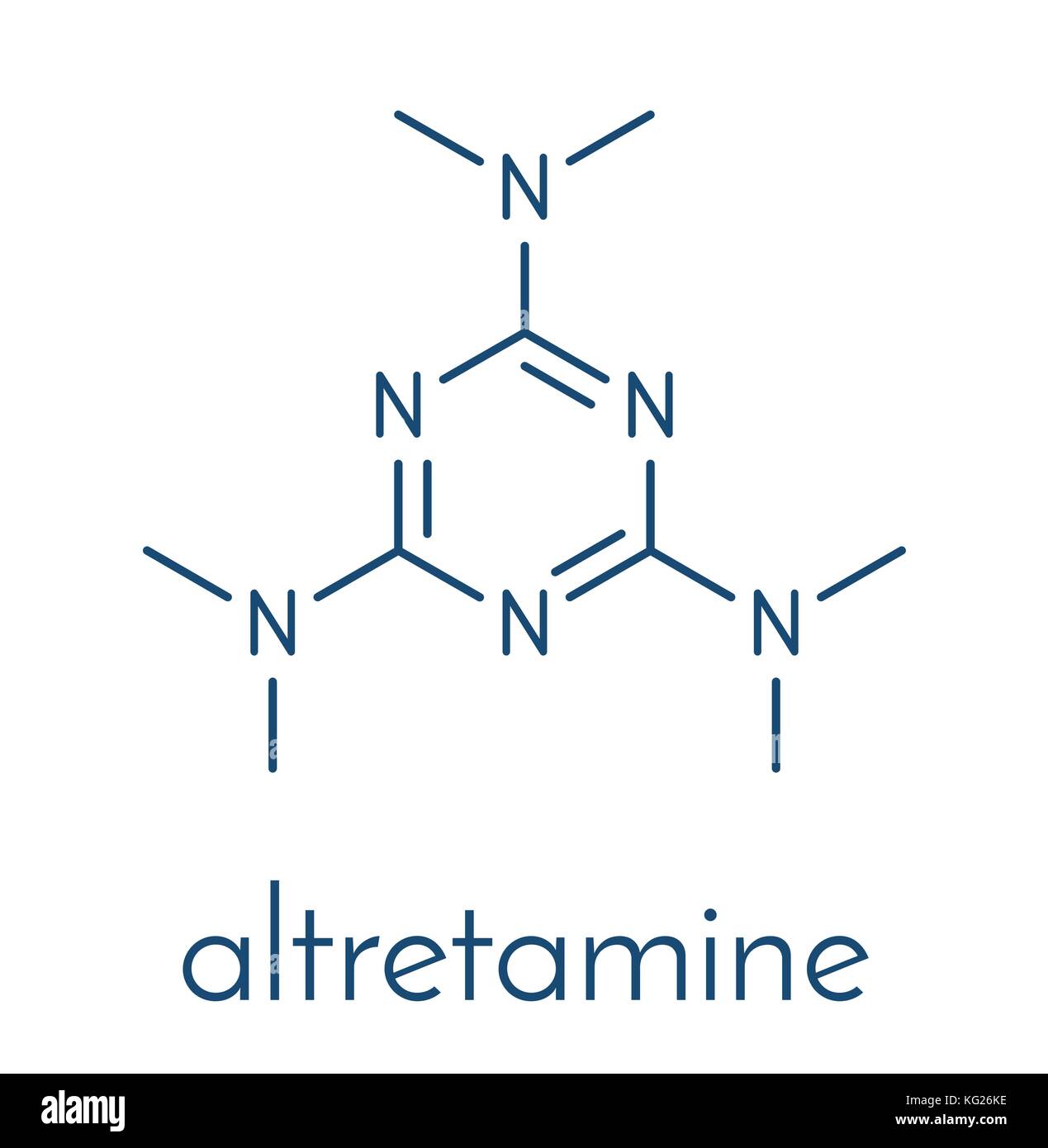 Altretamine cancer drug molecule. Skeletal formula Stock Vector Image ...