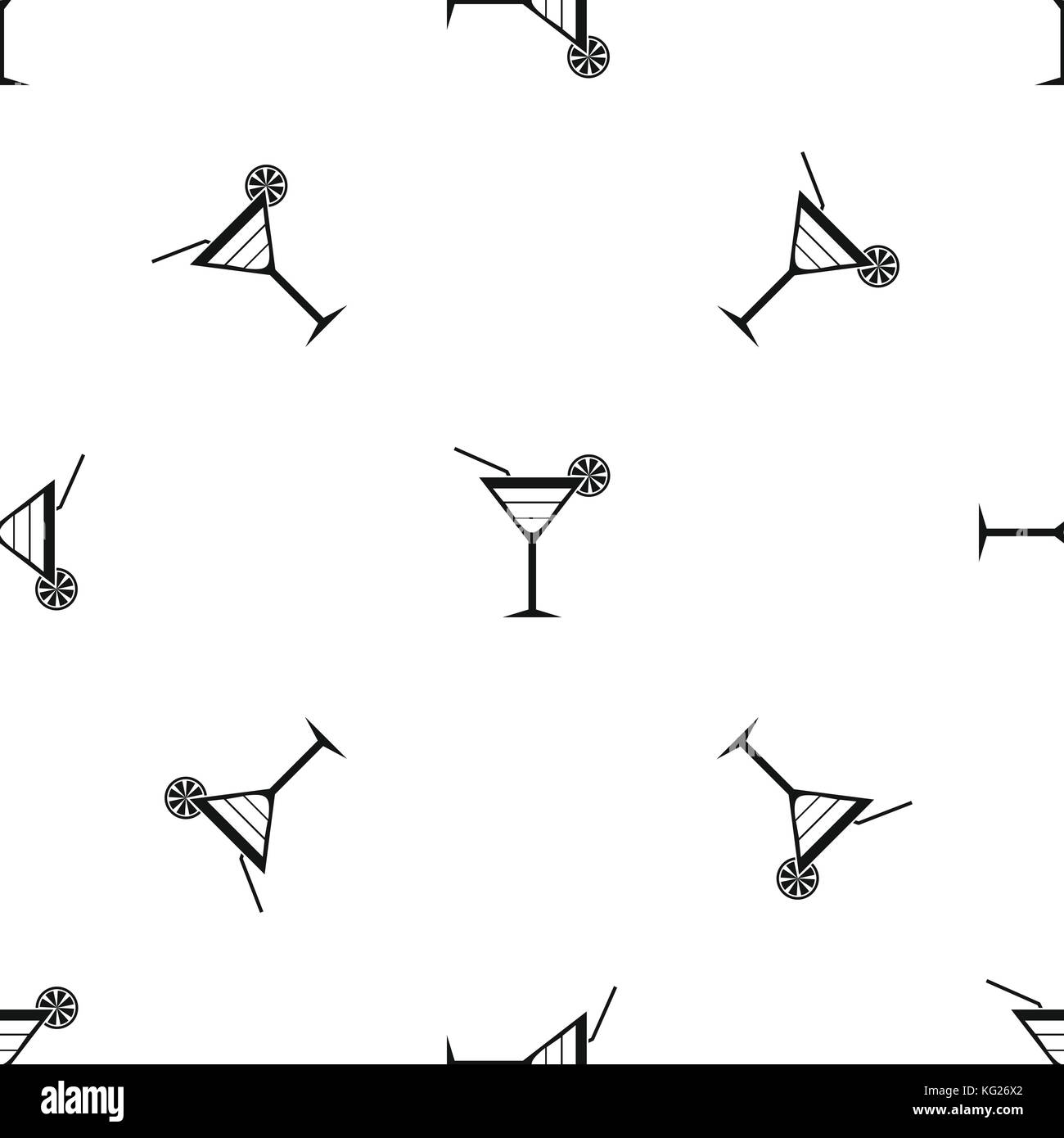 Beach cocktail pattern seamless black Stock Vector Image & Art - Alamy