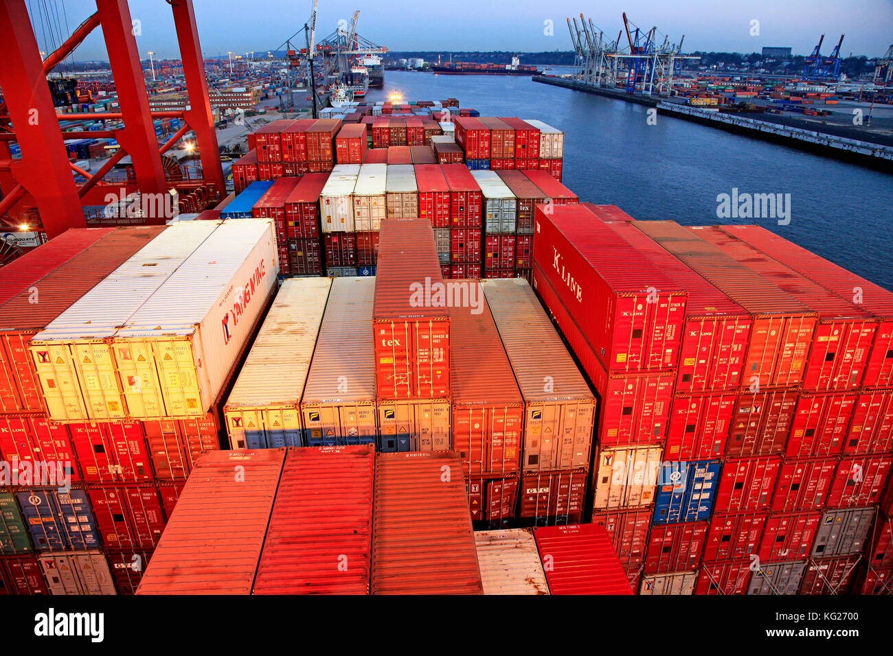 Container Terminal, harbour of Hamburg, Germany, Europe Stock Photo - Alamy