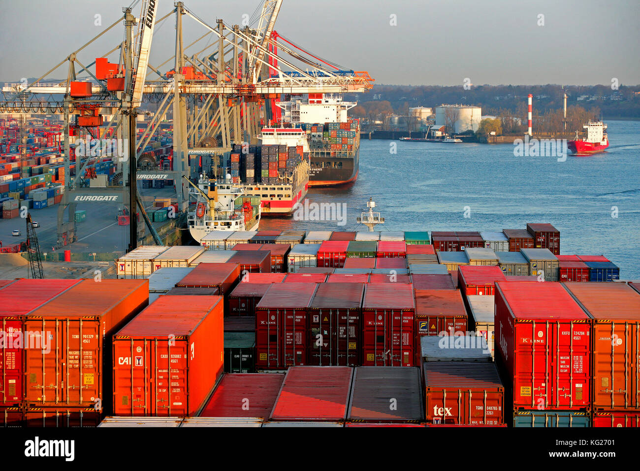 Container Terminal, harbour of Hamburg, Germany, Europe Stock Photo - Alamy