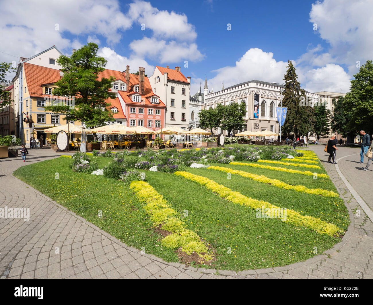 Livu Square with Great and Small Guild Halls, Riga, Latvia, Baltic ...