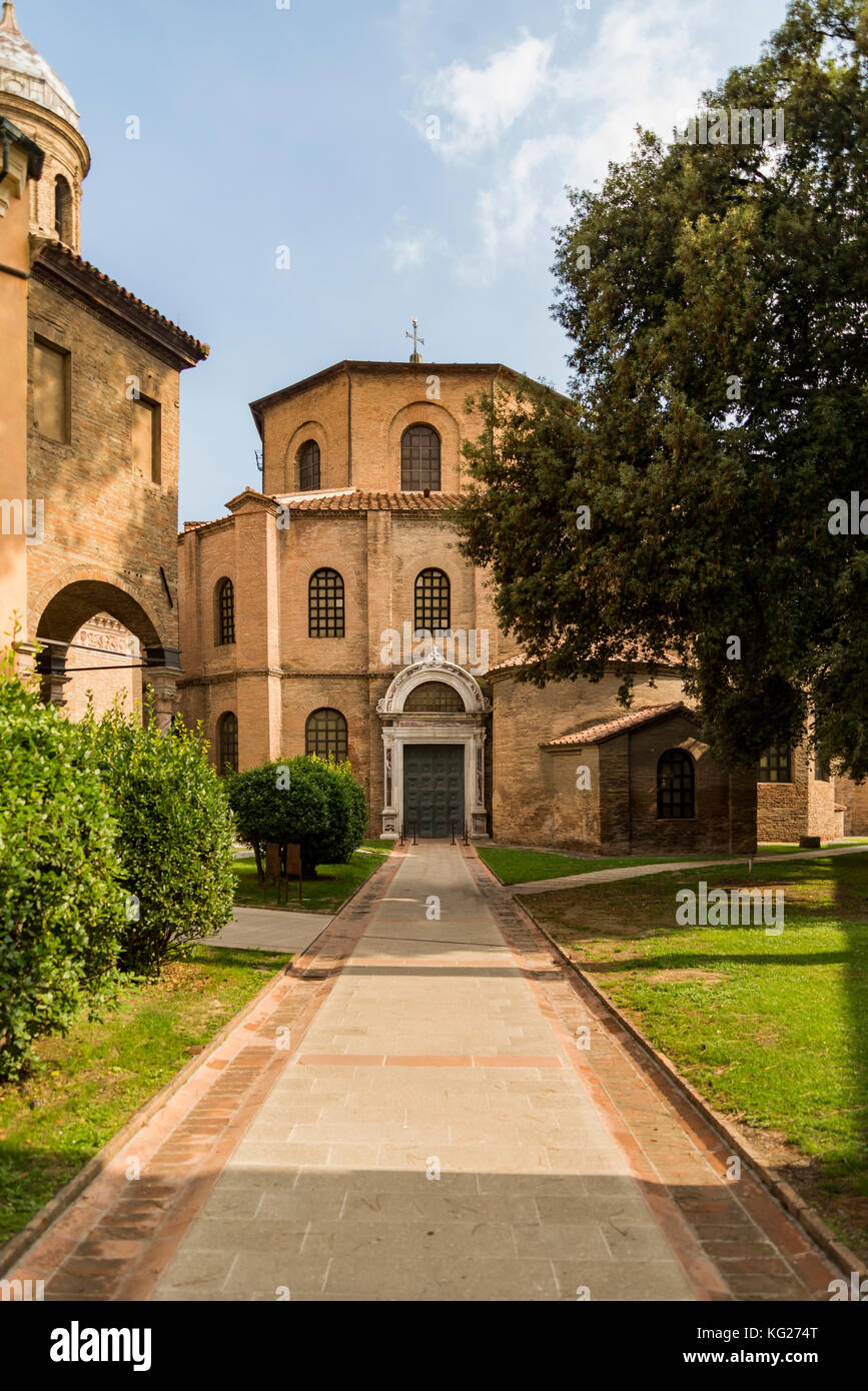 famous Basilica di San Vitale, one of the most important examples of ...