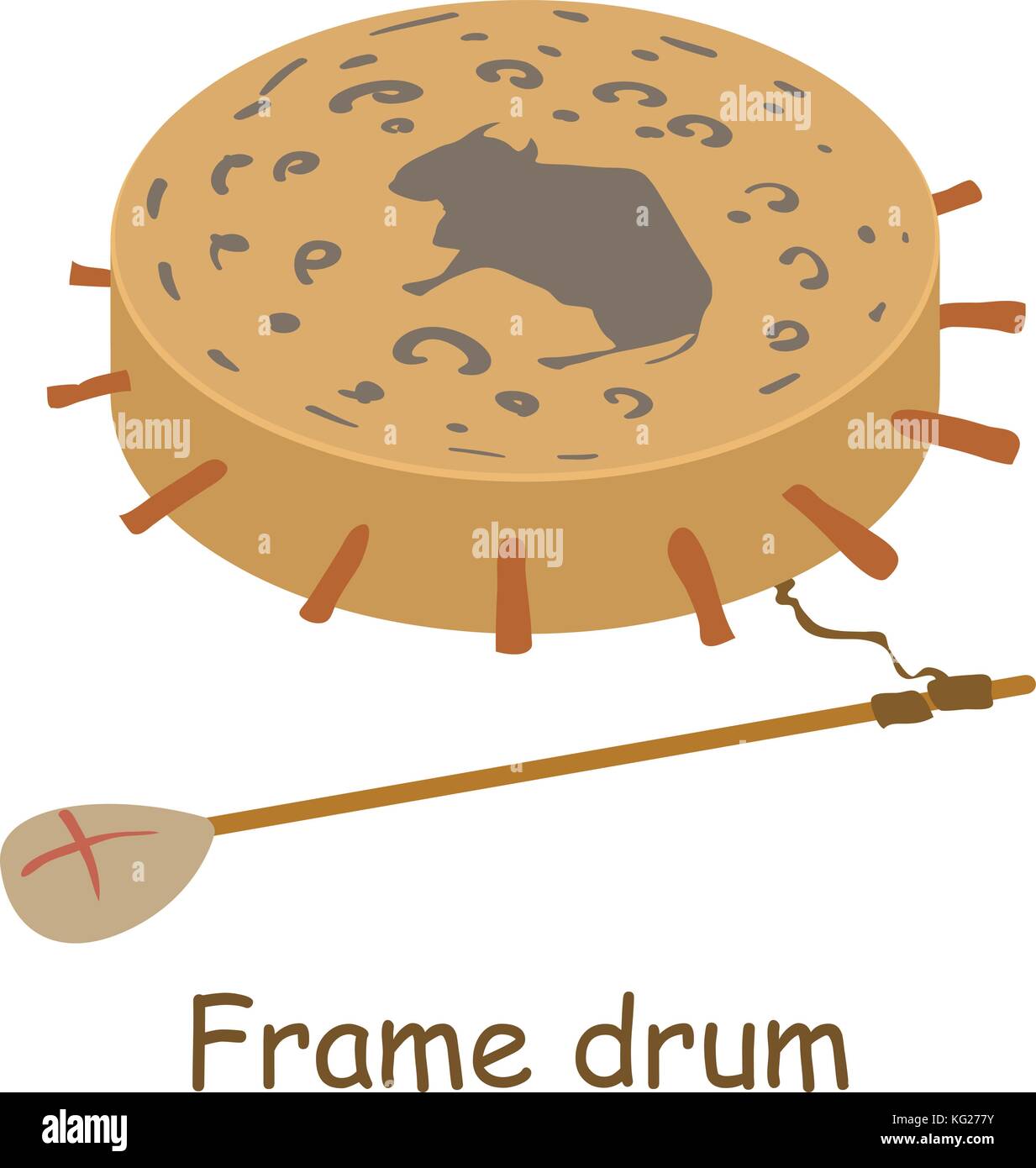 Frame drum icon, isometric 3d style Stock Vector Image & Art - Alamy
