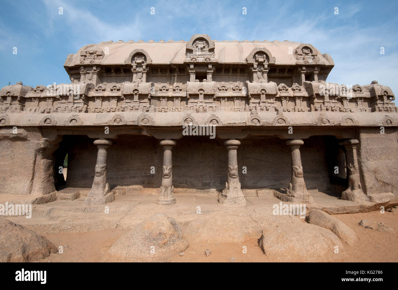 The Bhima Ratha, part of the Pancha Rathas monument complex, dating ...