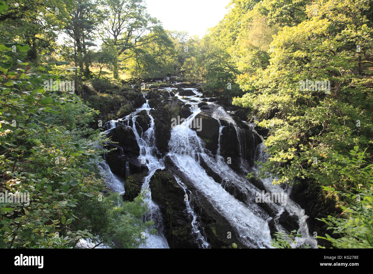 Swallow Falls, Waterfall, Afon Llugwy River, near Betws-y-Coed, North ...