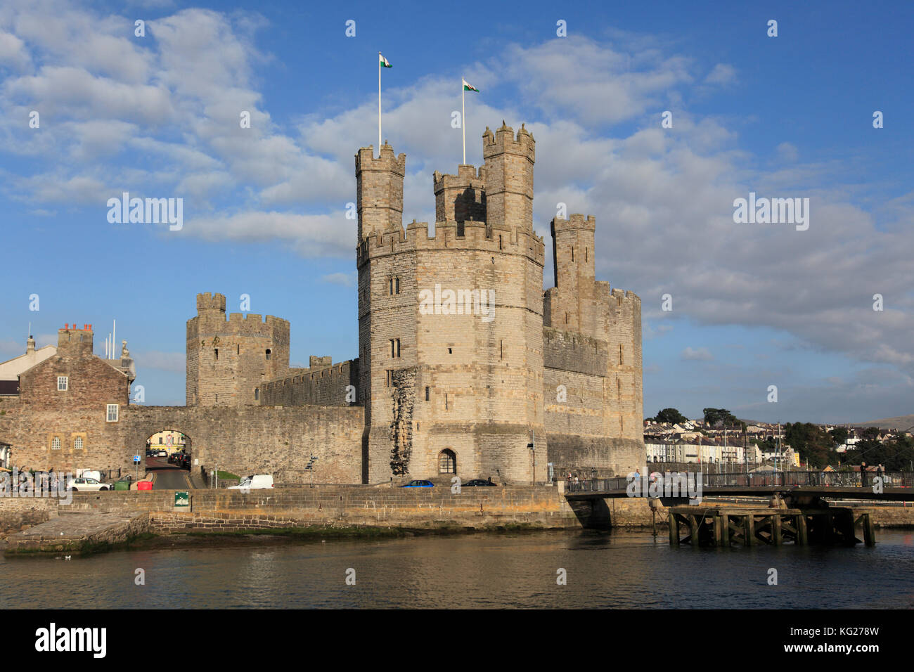 Caernarfon Castle, UNESCO World Heritage Site, Caernarfon, Gwynedd ...