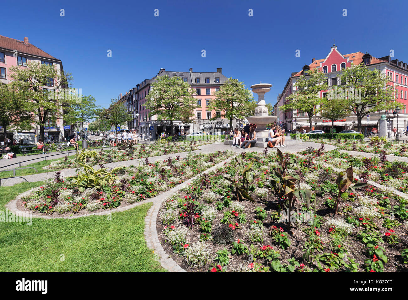 Gaertnerplatz square, Munich, Bavaria, Germany, Europe Stock Photo - Alamy