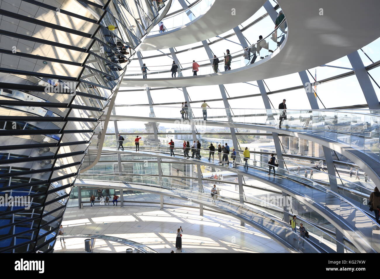 The Dome by Norman Foster, Reichstag Parliament Building, Berlin ...