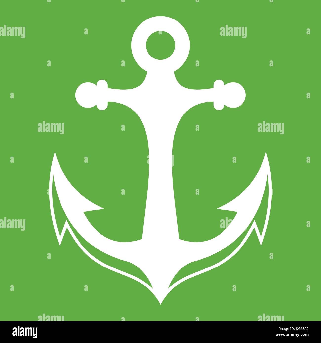 Anchor icon green Stock Vector Image & Art - Alamy
