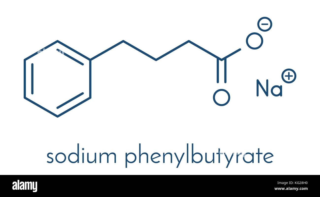 Sodium phenylbutyrate urea cycle disorders drug molecule. Also acts as ...