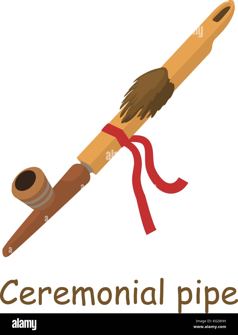 Native pipe ceremony Stock Vector Images - Alamy