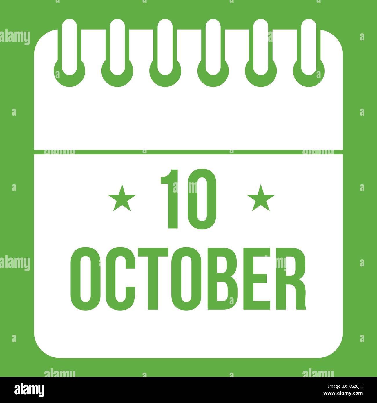 10 october calendar icon simple hi-res stock photography and images - Alamy