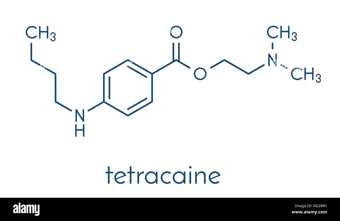 Tetracaine local anesthetic drug molecule. Skeletal formula Stock Vector Image & Art - Alamy