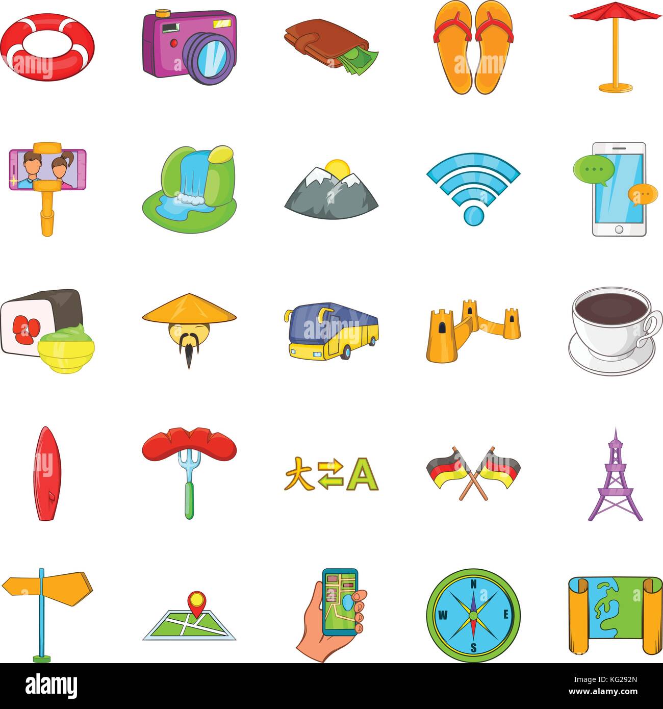 Transborder icons set, cartoon style Stock Vector Image & Art - Alamy