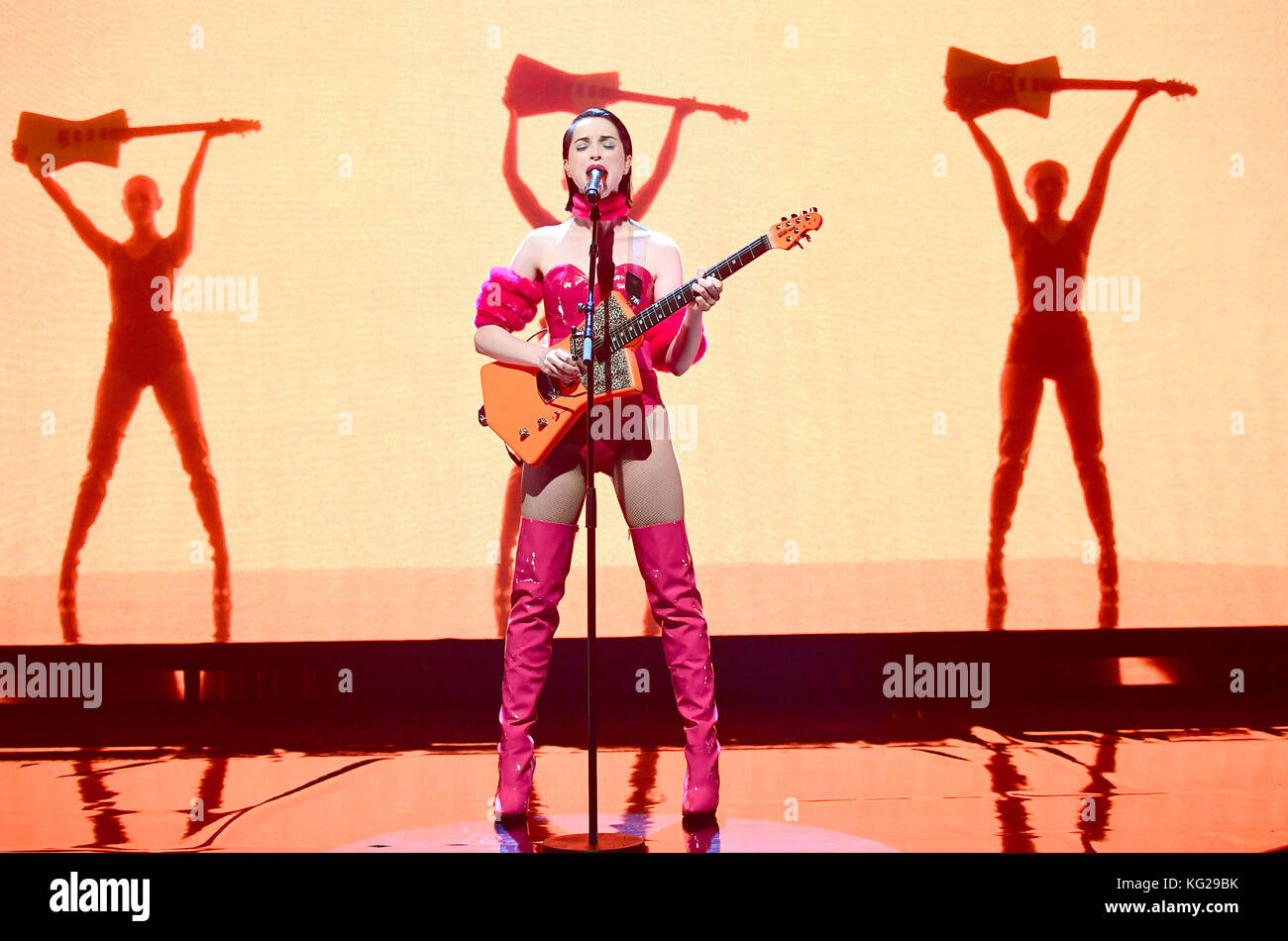 St.Vincent appearing on the Graham Norton Show filmed at the London ...