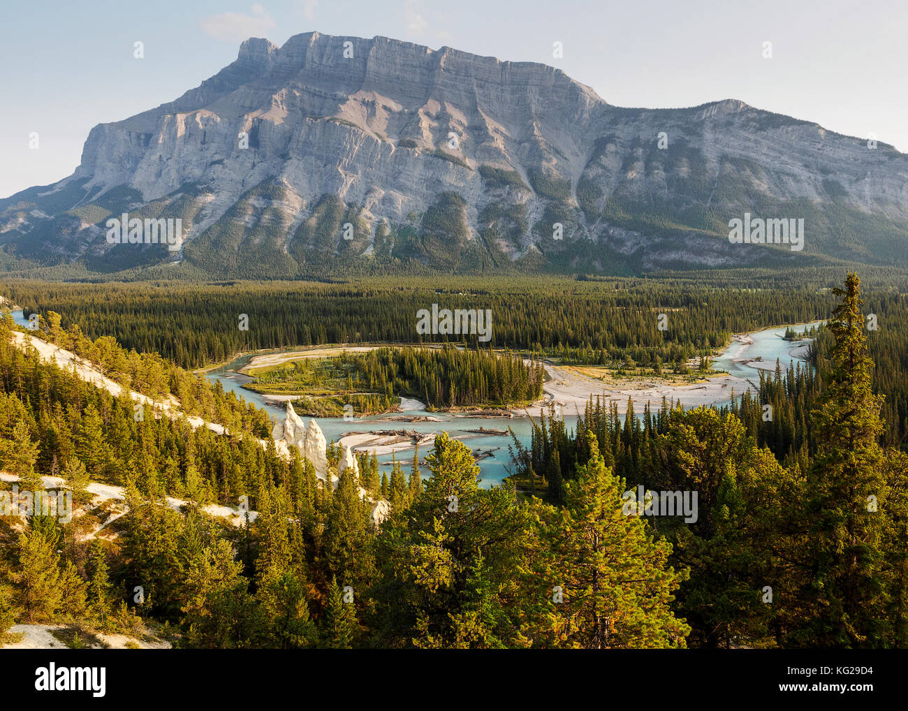 The Hoodoos near the Bow River Banff National Park Alberta Canada Stock ...