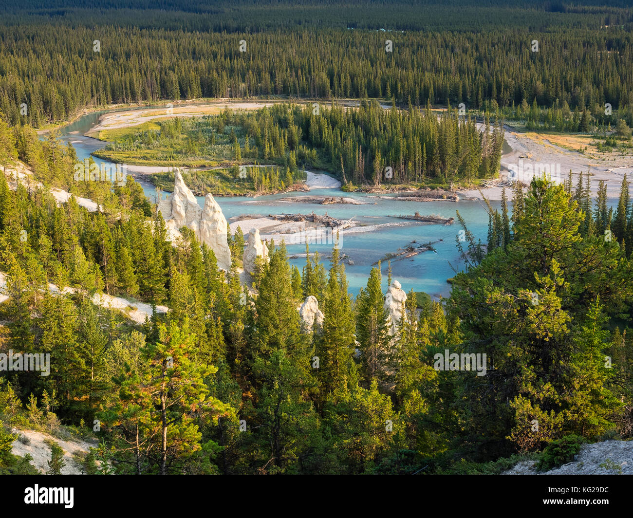 The Hoodoos near the Bow River Banff National Park Alberta Canada Stock ...