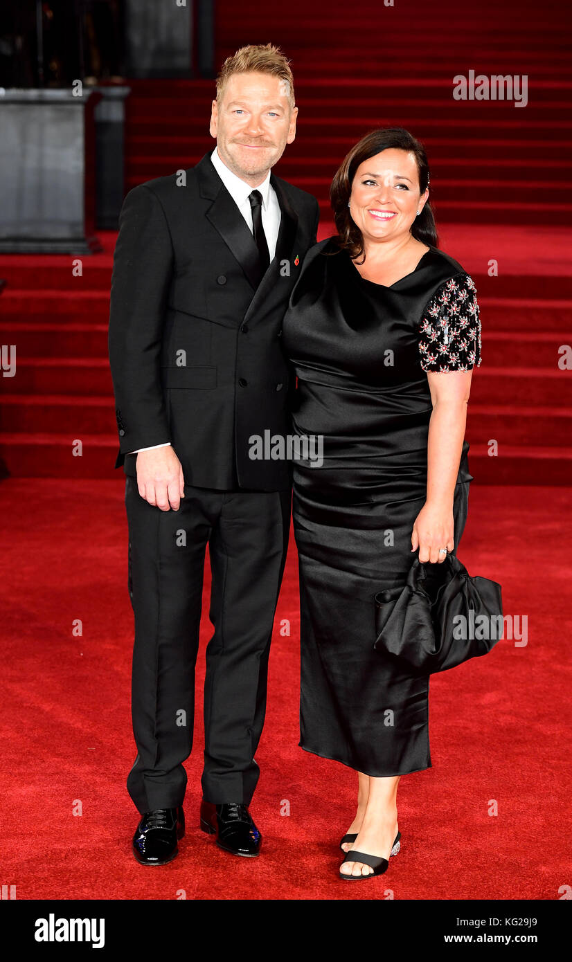 Sir Kenneth Branagh and Lindsay Brunnock attending the world premiere ...