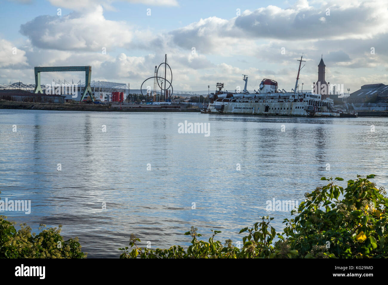 Middlehaven and the River Tees at Middlesbrough,England,UK Stock Photo ...