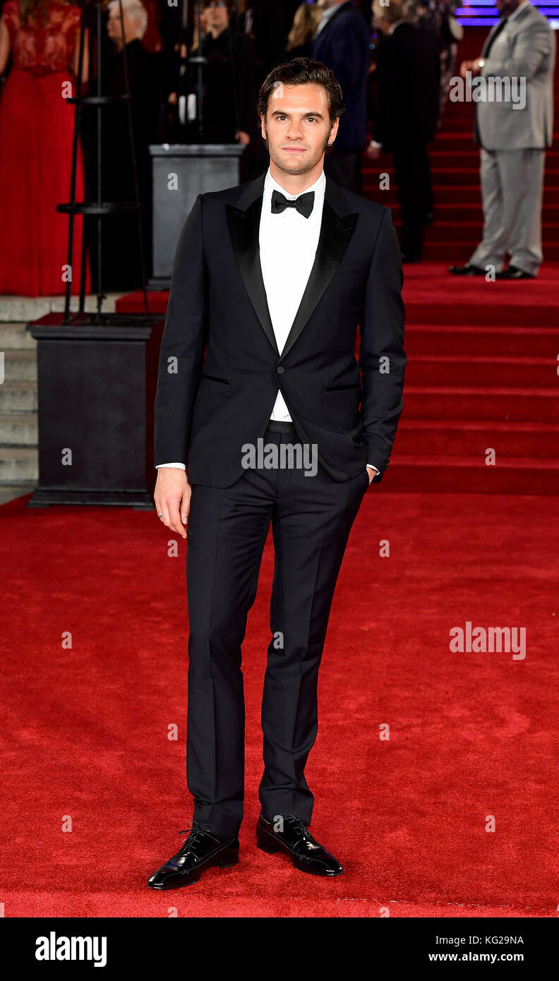 Tom Bateman attending the world premiere of Murder On The Orient ...