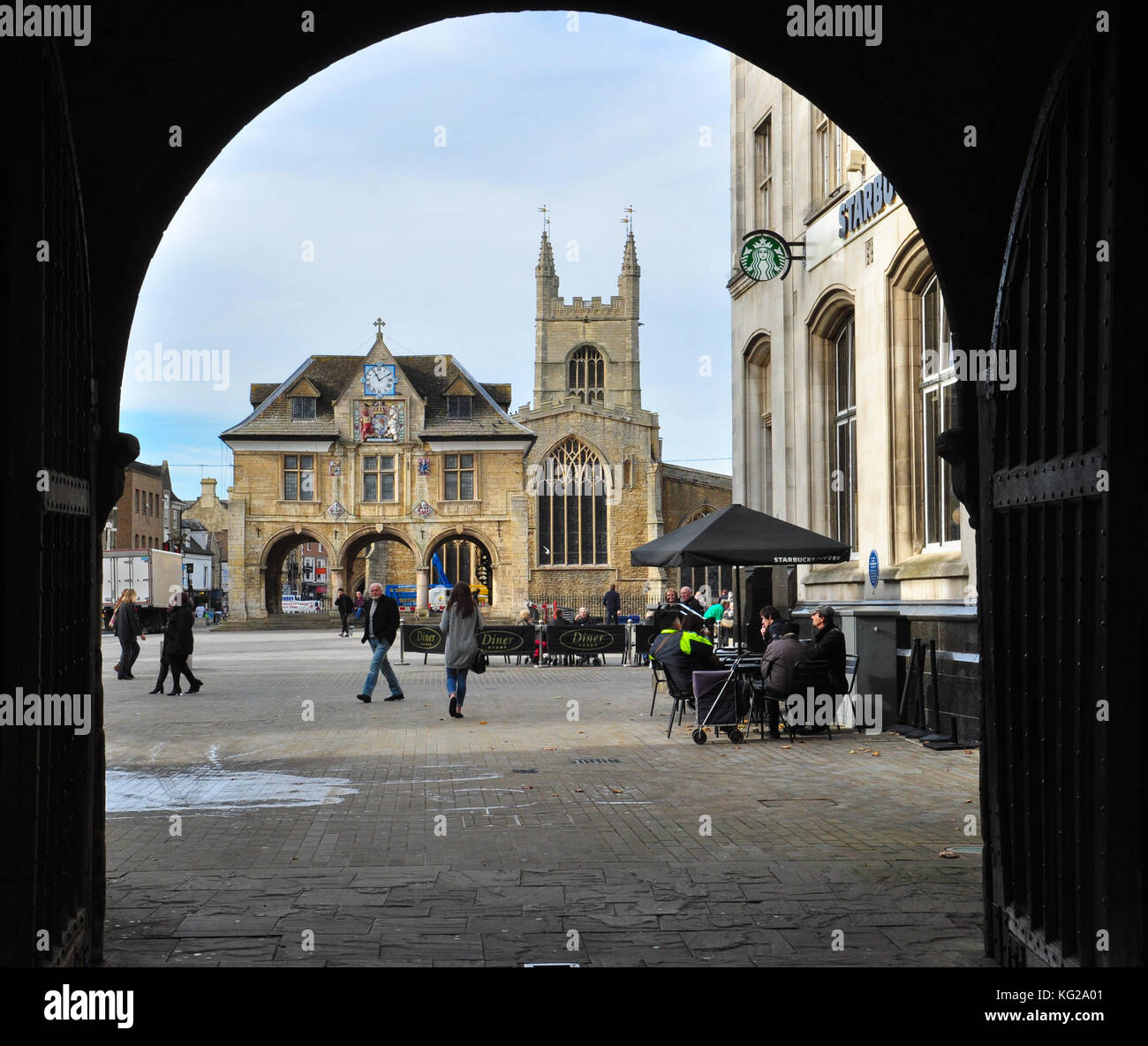 Cathedral Square with Guildhall and Church of St John the Baptist ...