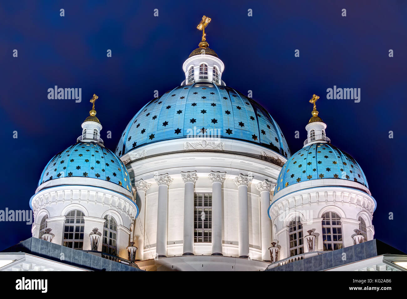The facade and the front colonnade of the cathedral hi-res stock ...