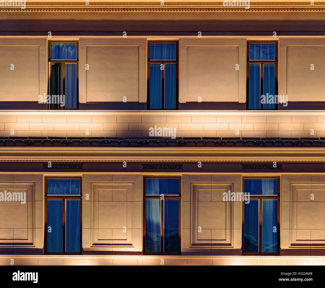 Illuminated windows office building night hi-res stock photography and ...