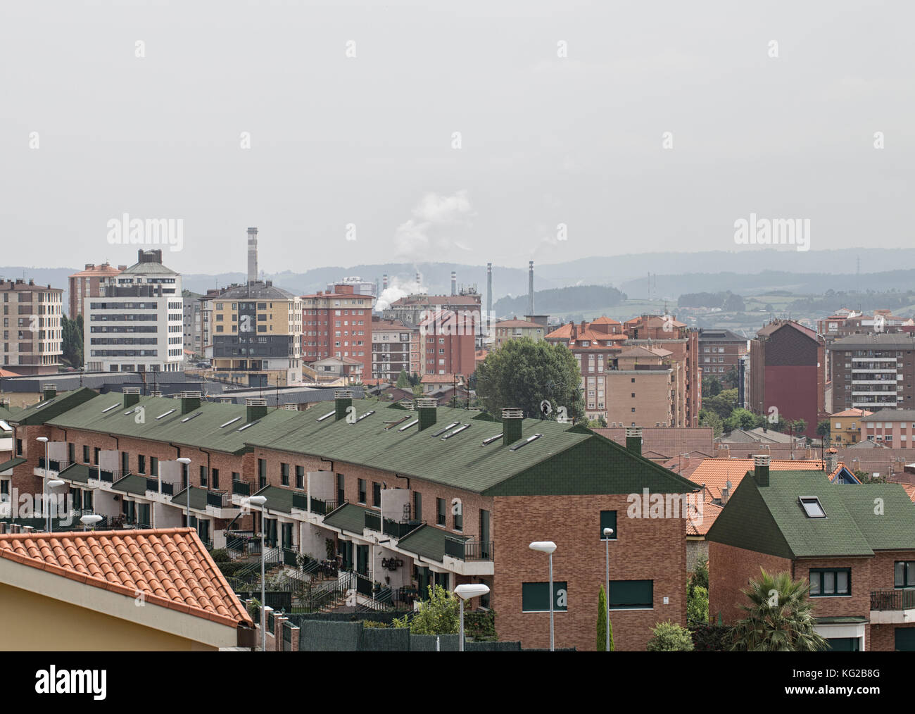 Aerial view of Avilés Stock Photo - Alamy