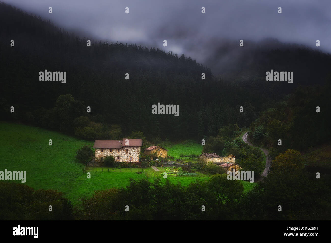 rural landscape in Arrazola in Basque Country Stock Photo - Alamy