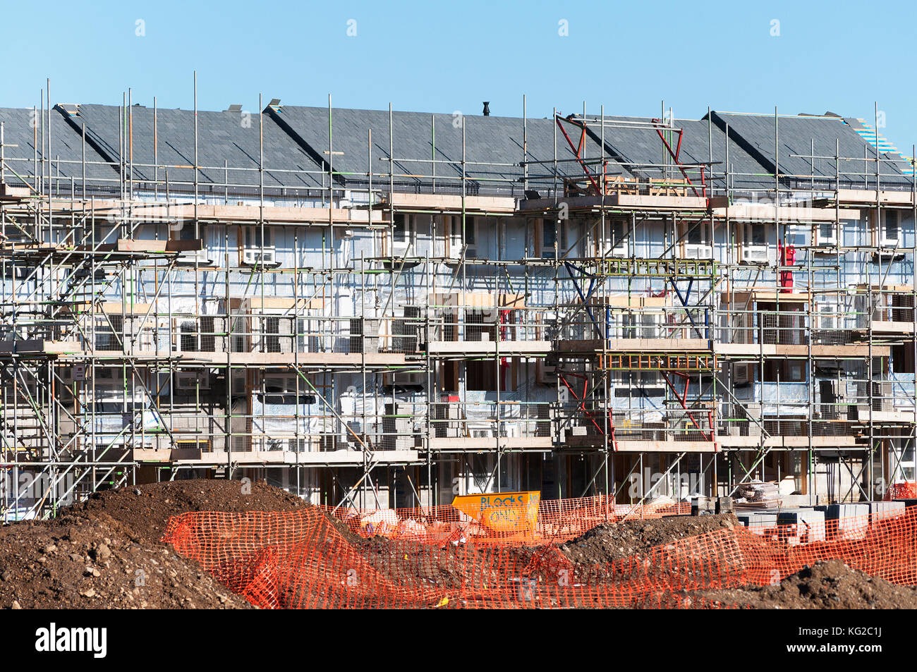 new affordable housing under construction in camborne, cornwall ...