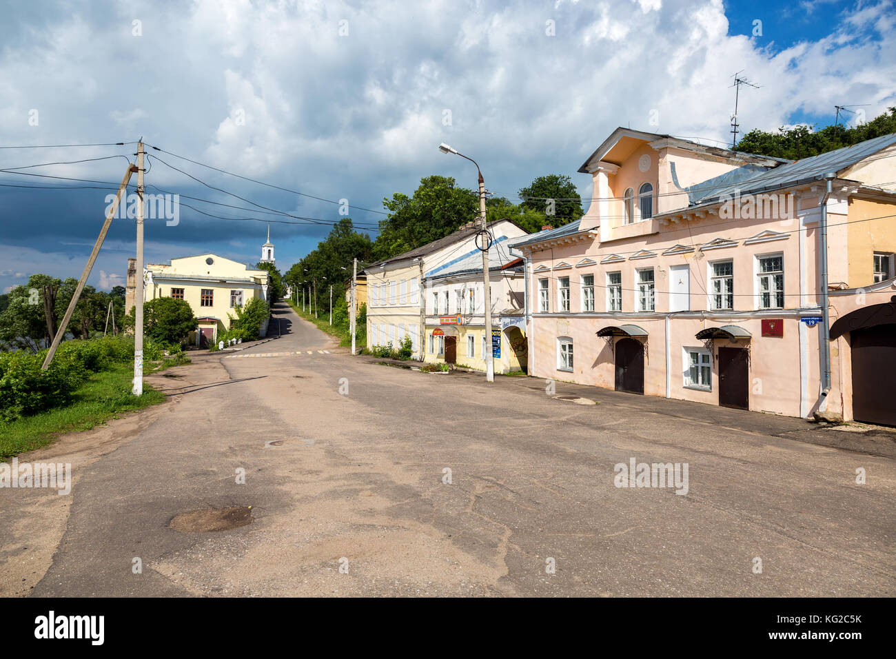 Torzhok, Russia - July 16, 2017: Provincial Russian town of Torzhok in ...