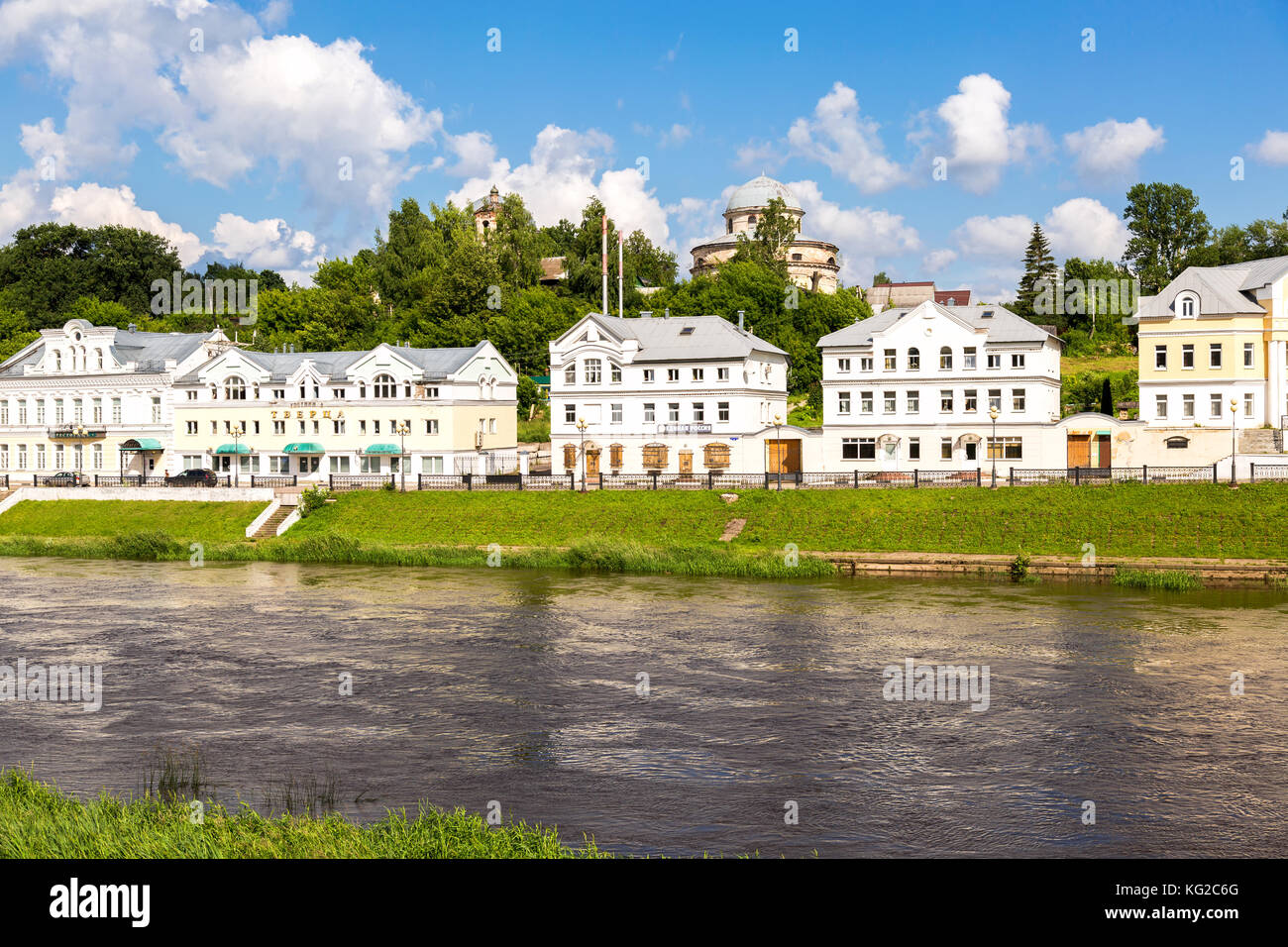 Torzhok, Russia - July 16, 2017: Provincial Russian town of Torzhok in ...
