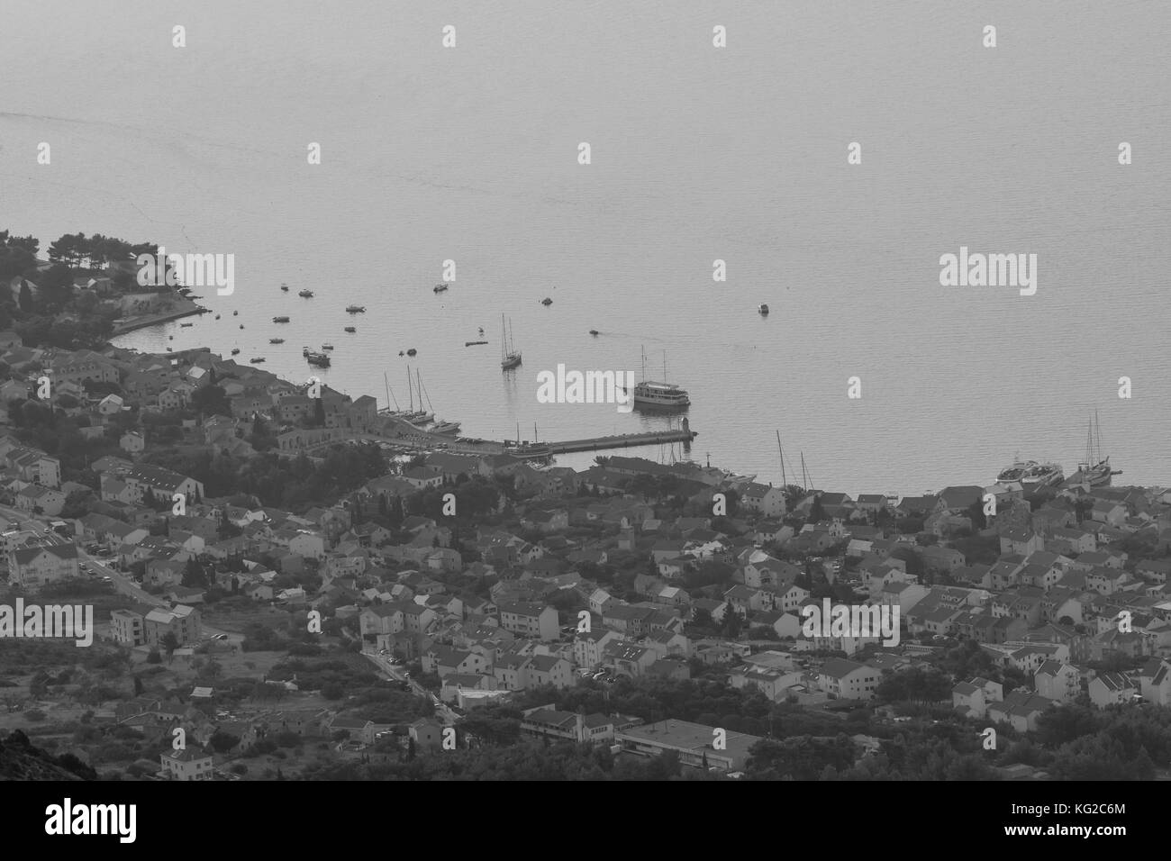 Summer adriatic sea Black and White Stock Photos & Images - Alamy