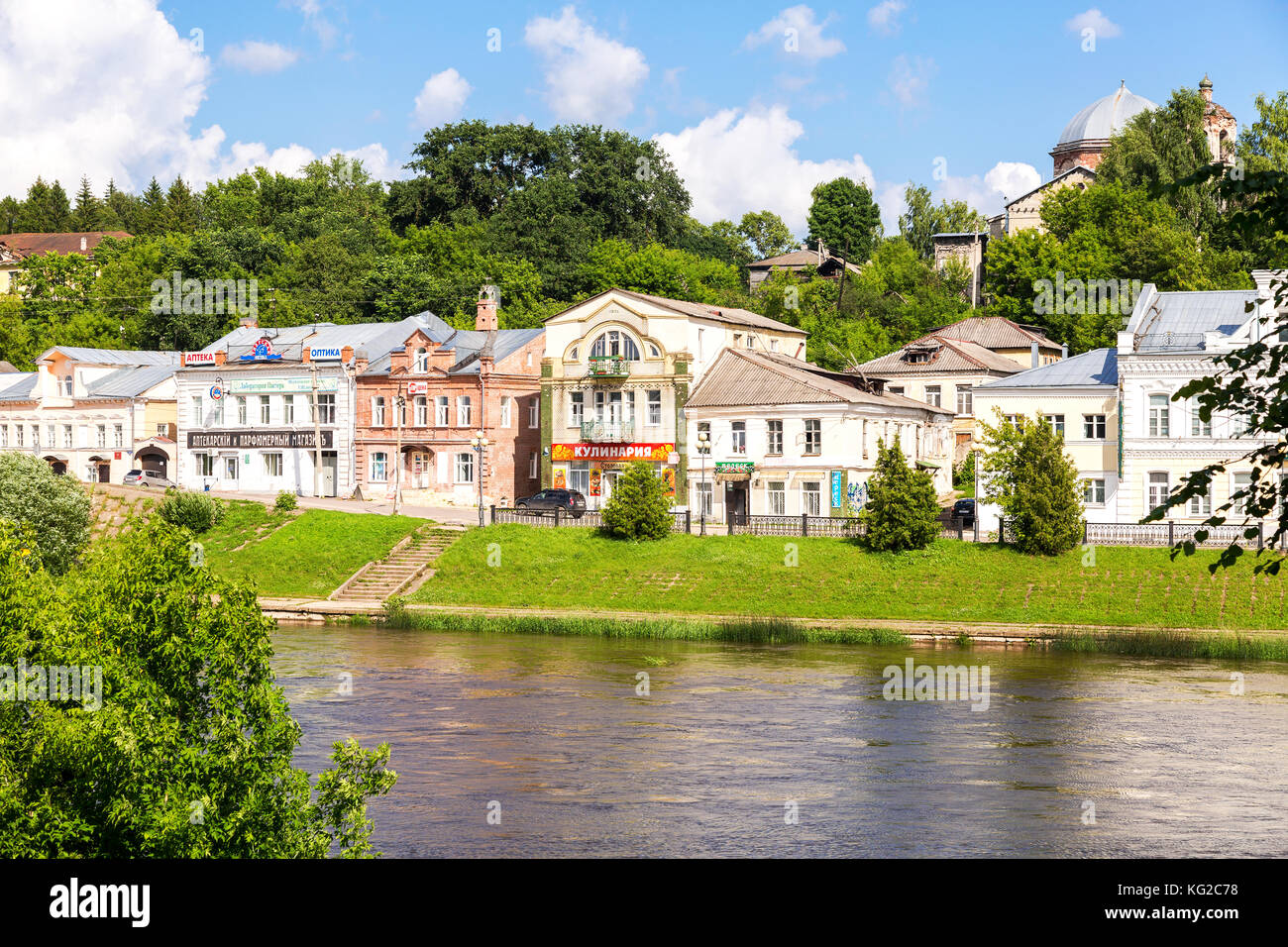 Torzhok, Russia - July 16, 2017: Provincial Russian town of Torzhok in ...