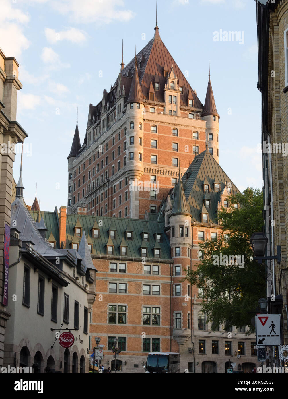 The Fairmont Le Chateau Frontenac in Quebec City, Quebec Stock Photo ...