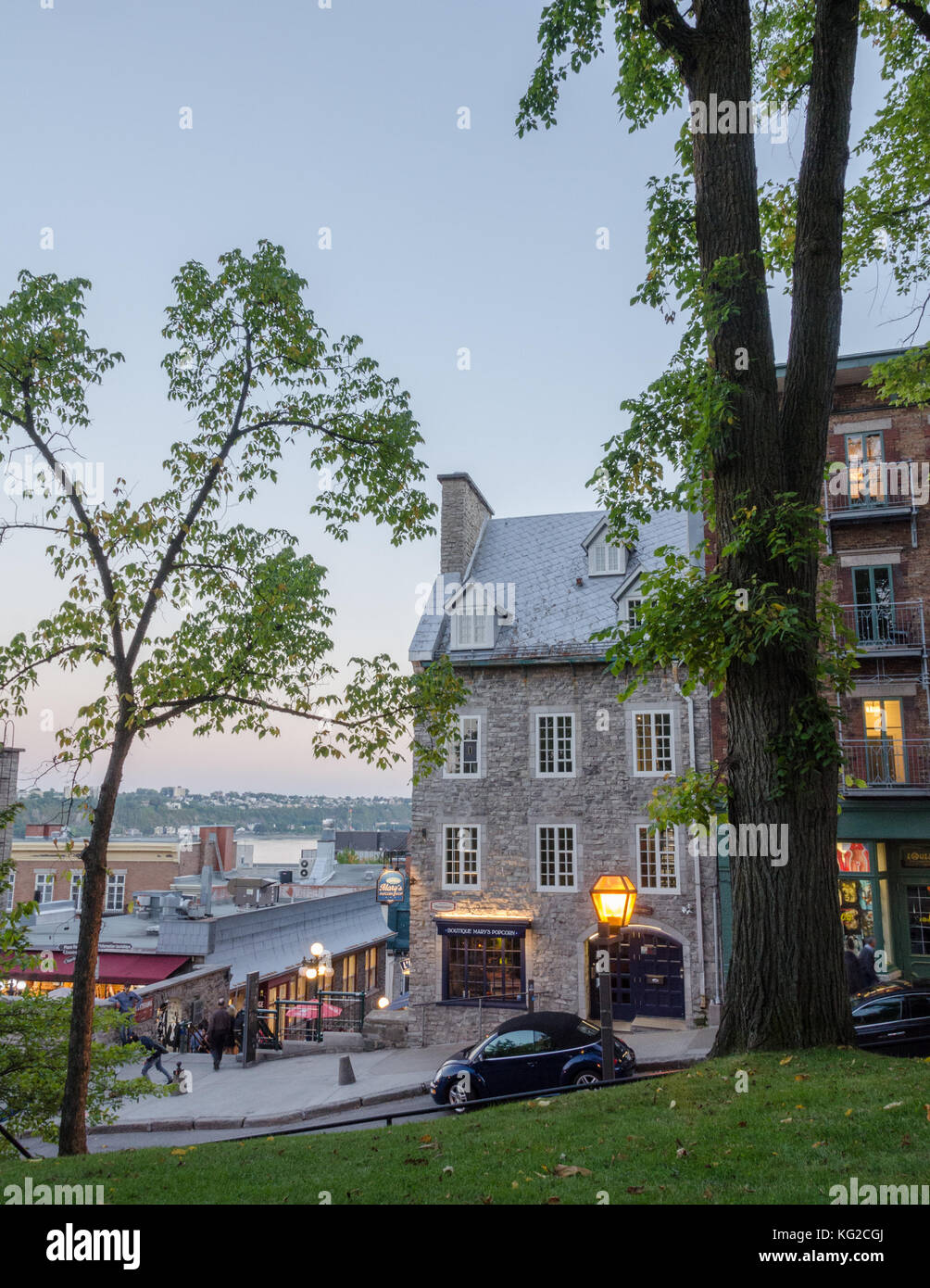 Street scene in the old section of Quebec City, Quebec, Canada Stock ...