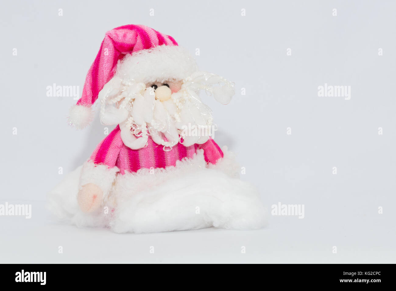 Adorable pink Santa Claus with white background Stock Photo - Alamy