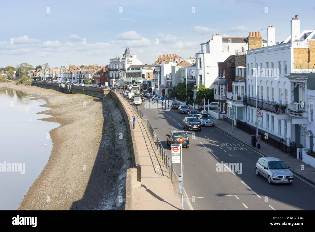 The Terrace from Barnes Bridge, Riverside Barnes, London Borough of ...