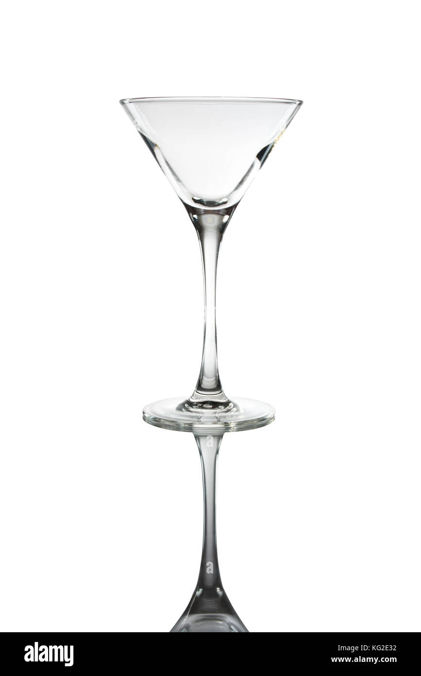 Empty glass on white background Stock Photo - Alamy