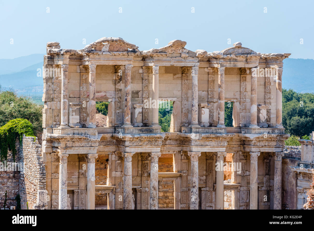 General view of Ancient Celsus Library at Ephesus historical ancient ...
